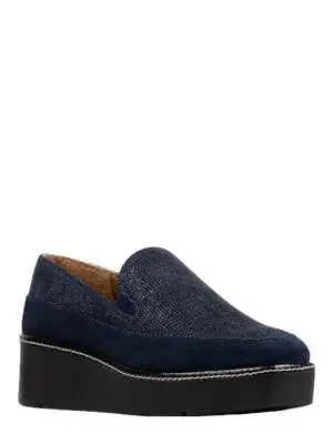 DONALD PLINER Wallis Wedge Loafer - Navy