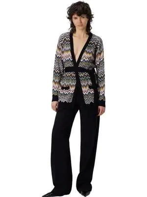 Missoni Relaxed Fit Cardigan With Belt - Multicoloured