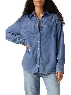 LEVI'S Teodora Western Snap-up Denim Shirt - Going Steady 7