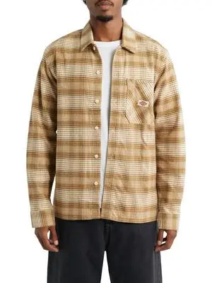 Dickies Forest Check Flannel Button-up Shirt - Wood Ash