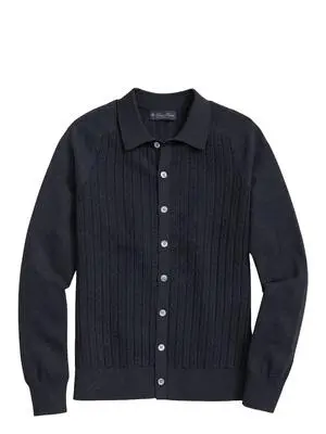 Brooks Brothers Cotton Cable Knit Cardigan - Bros Bros