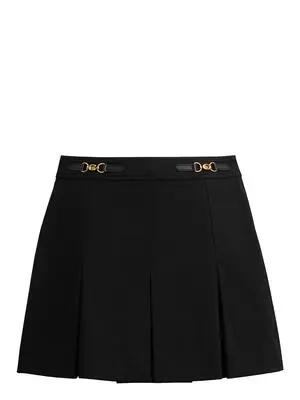 COACH Sculpted C Pleated Mini Skirt - Black