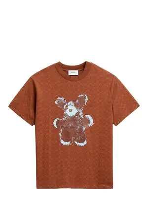 COACH Relaxed Signature T-shirt - Brown Signature