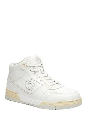 COACH Soho Mid-top Leather Sneakers - Optic White