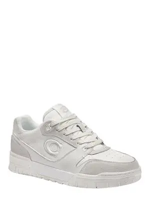 COACH Soho Distressed Leather Sneaker - Glacier White