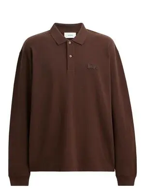 COACH COACH Horse And Carriage Long Sleeve Polo Brown