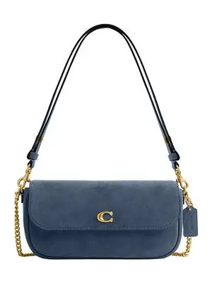 COACH Brook Flap Chain Bag - Brass/light Denim