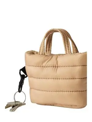 LANDS' END Canvas Mini Tote Bag Charm Desert Tan Shine