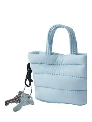 LANDS' END Canvas Mini Tote Bag Charm Soft Ice Blue