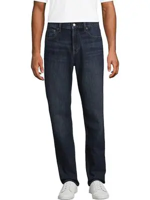 LANDS' END Rigid Comfort Waist Classic Fit Jean - Dark Pacific Wash