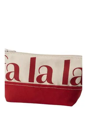 LANDS' END Canvas Pouch Compass Red Fa La La