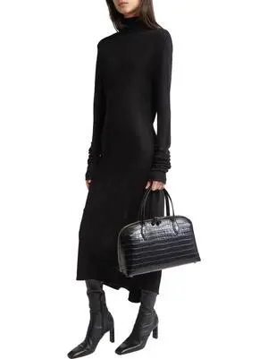 TOTEME Cocoon Long Sleeve Cape Dress - Black