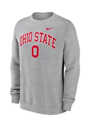 Nike Ohio State Arch College Pullover Crew - Grey