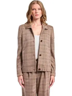 CAPSULE 131 Essential Glen Plaid Jacket - Brown