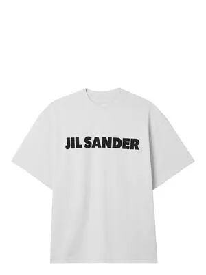 JIL SANDER Printed Cotton-jersey T-shirt - Gray