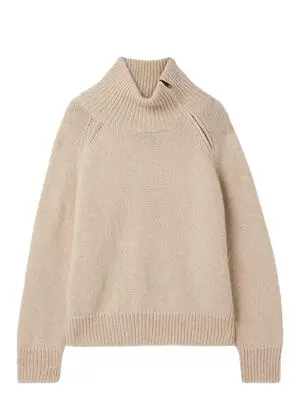 NILI LOTAN Raelynn Cashmere Turtleneck Sweater - Cream