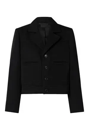 NILI LOTAN Georgy Wool-gabardine Jacket - Black