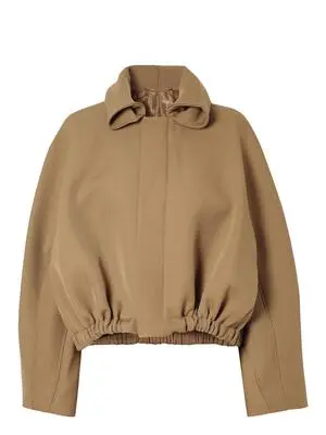 Victoria Beckham Oversized Wool-drill Jacket - Brown