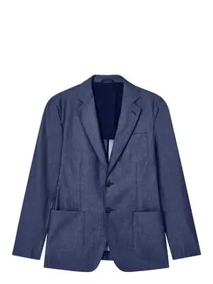 Giorgio Armani Upton Line Denim-effect Serge Jacket - Blue