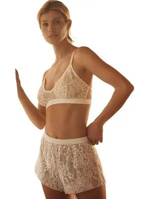 KILO BRAVA Lace Boxer Shorts - White