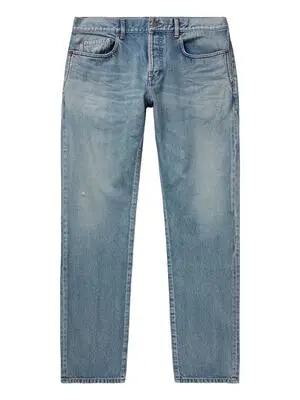 Saint Laurent Slim-fit Distressed Jeans - Blue