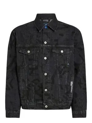 Karl Lagerfeld Logo-print Denim Jacket - Black