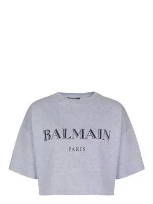 Balmain Logo-print T-shirt - Grey