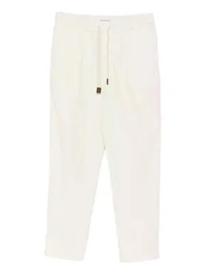 Jacob Cohen Drawstring Cotton Trousers - Neutrals