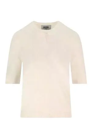 Alpha Studio Cashmere Short-sleeve T-shirt - Neutrals