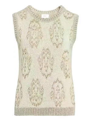 Giambattista Valli Ikat-pattern Sleeveless Vest - Neutrals