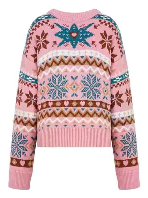 Moschino Fairisle Wool Sweater - Pink