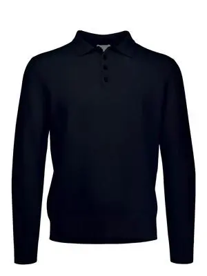 ALLUDE Long-sleeve Polo Shirt