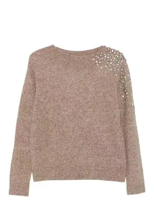 Seventy Embellished-shoulder Sweater - Neutrals