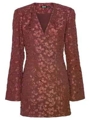 ROTATE BY BIRGER CHRISTENSEN Jacquard Blazer Dress - Red