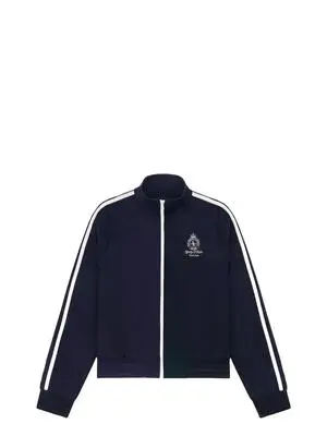SPORTY & RICH Side-stripe Zip-up Track Jacket - Blue