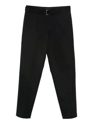 LOW BRAND Belted Trousers - Black