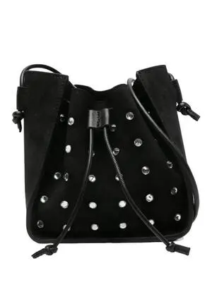FORTE_FORTE Crystal-embellished Bucket Bag - Black