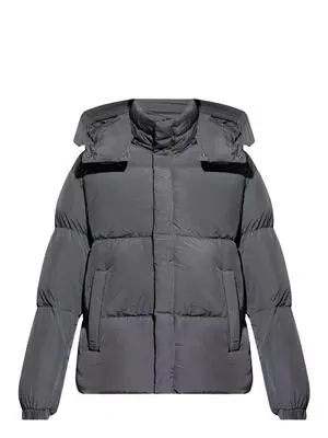 DIESEL® Hooded Puffer Jacket - Grey