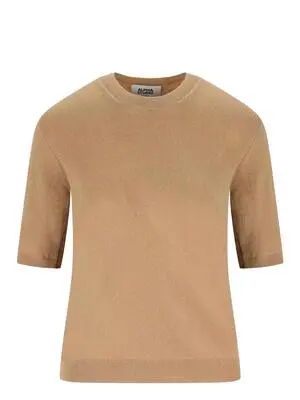ALPHA STUDIO Short-Sleeve Cashmere Sweater
