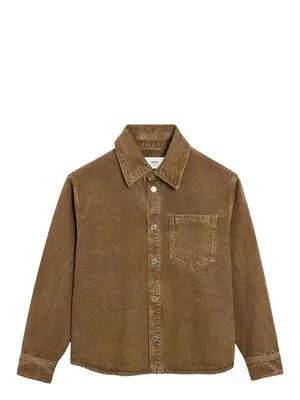 Ami De Coeur Cotton Overshirt - Brown