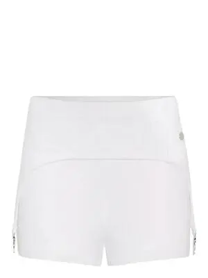 JEAN PAUL GAULTIER Ribbed Garter Cotton Shorts - White
