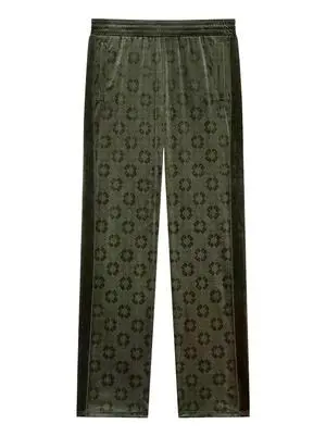 Givenchy 4g-print Velvet Trousers - Green
