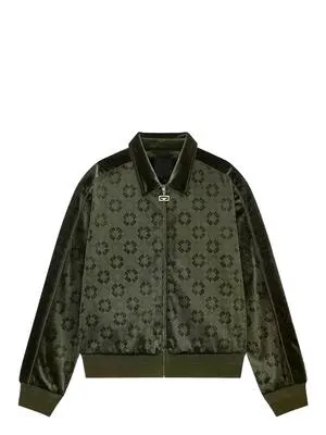 Givenchy 4g Velvet Bomber Jacket - Green