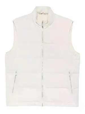 Eleventy Quilted Zip-front Vest - Neutrals