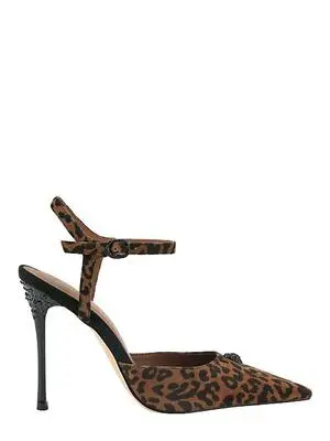 Kurt Geiger Eagle Point Heeled Suede Courts - Brown/oth