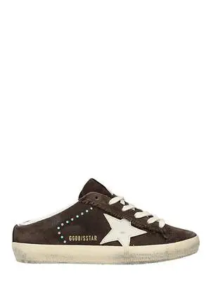GOLDEN GOOSE Super-star Sabot Suede Low-top Trainers - Brown
