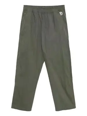 AAPE BY *A BATHING APE® Logo-plaque Trousers - Green