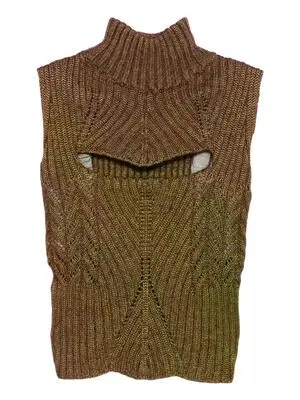 VIVIENNE WESTWOOD Mary Corset High-neck Cut-out Top - Gold