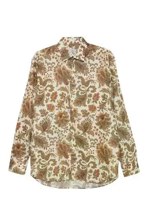Etro Paisley-print Cotton Shirt - Neutrals