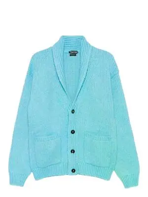 TOM FORD Shawl-collar Cardigan - Blue